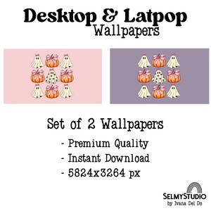 Pink HALLOWEEN DESKTOP WALLPAPER, Fall Ghosts Pumpkin Laptop Wallpaper ...