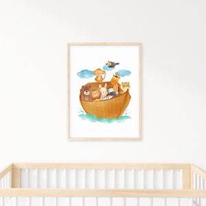 Noah’s Ark Printable Nursery Decor, Kids Wall Art Noah’s Ark Children’s ...