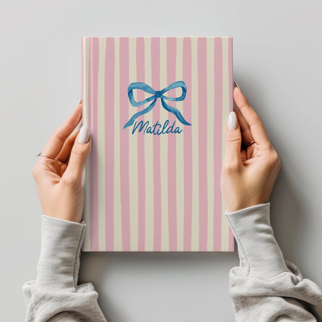 Girl COQUETTE PINK JOURNAL Personalized Coquette Bow Notebook Custom ...