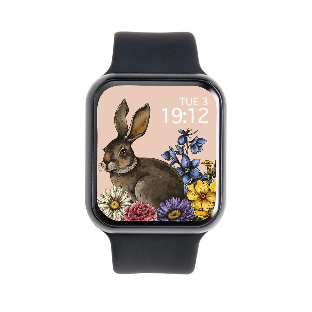 EASTER BUNNY Apple Watch Wallpaper Easter Watch Face Spring Wallpaper ...