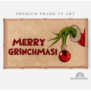 GRINCH Frame TV Art, Grinch Art for TV, Grinch Holiday Decor, Christmas ...
