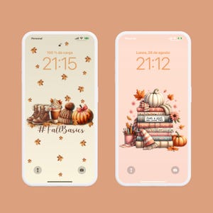 FALL PHONE Wallpaper Autumn iPhone Background Bookish Wallpaper Book ...