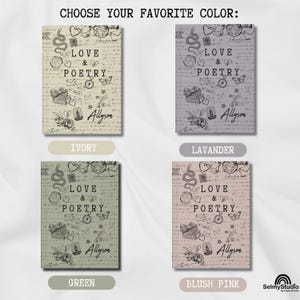 Personalized POETRY JOURNAL Custom Poem Book, WRITING Book, Poetry ...