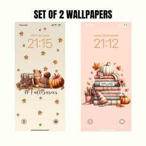 FALL PHONE Wallpaper Autumn iPhone Background Bookish Wallpaper Book ...