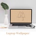 Desktop Wallpaper Line Art Neutral Laptop Wallpaper MacBook - Etsy