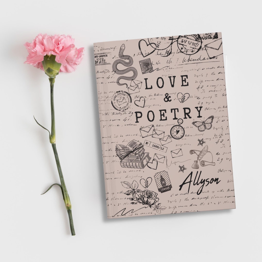 Personalized POETRY JOURNAL Custom Poem Book, WRITING Book, Poetry ...