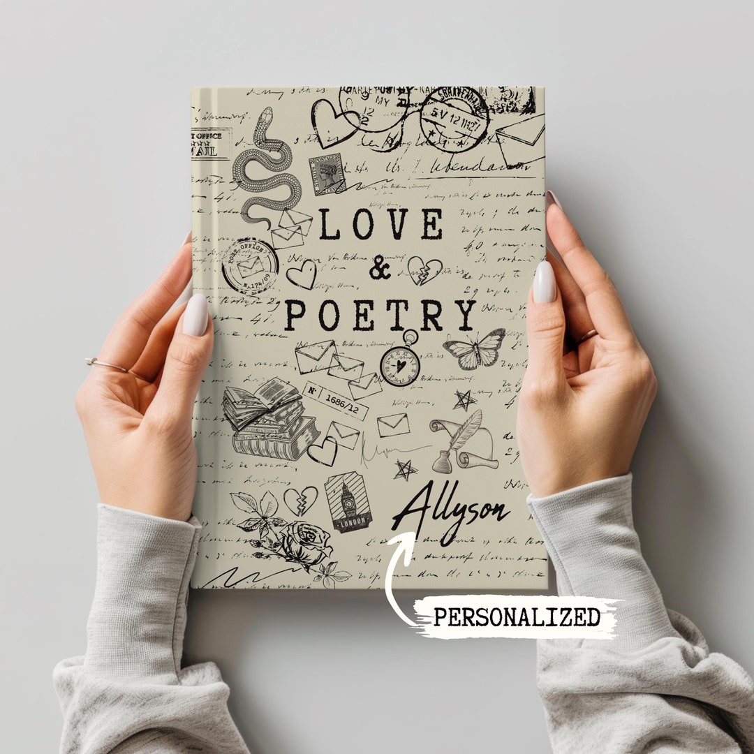 POETRY JOURNAL Personalized, Poem Book Custom, Writer Gift, Poetry ...