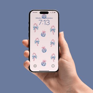 CHRISTMAS COQUETTE CHINOISERIE Wallpaper, Blue Toile Phone Wallpaper ...