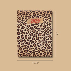Cheetah Journal Animal Print Notebook Leopard Aesthetic Custom Name ...