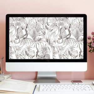 LEOPARD DESKTOP WALLPAPER Animal Print Desktop Background Aesthetic ...