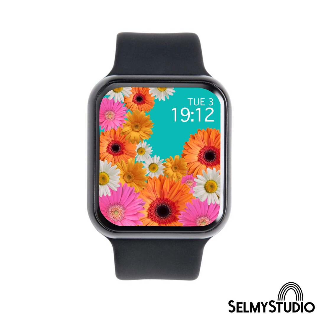 Apple Watch Face FLORAL, Apple Watch Wallpaper Floral, Floral Watch ...