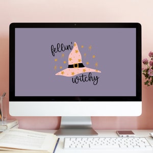 HALLOWEEN Witchy Desktop Wallpaper, Witchy Laptop Wallpaper, Halloween ...