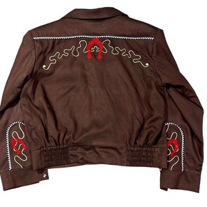 Killer Rockabilly Western Gab Jacket Embroidery Now Available in Brown ...