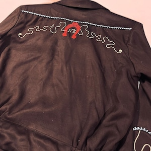 Killer Rockabilly Western Gab Jacket Embroidery Now Available in Brown ...