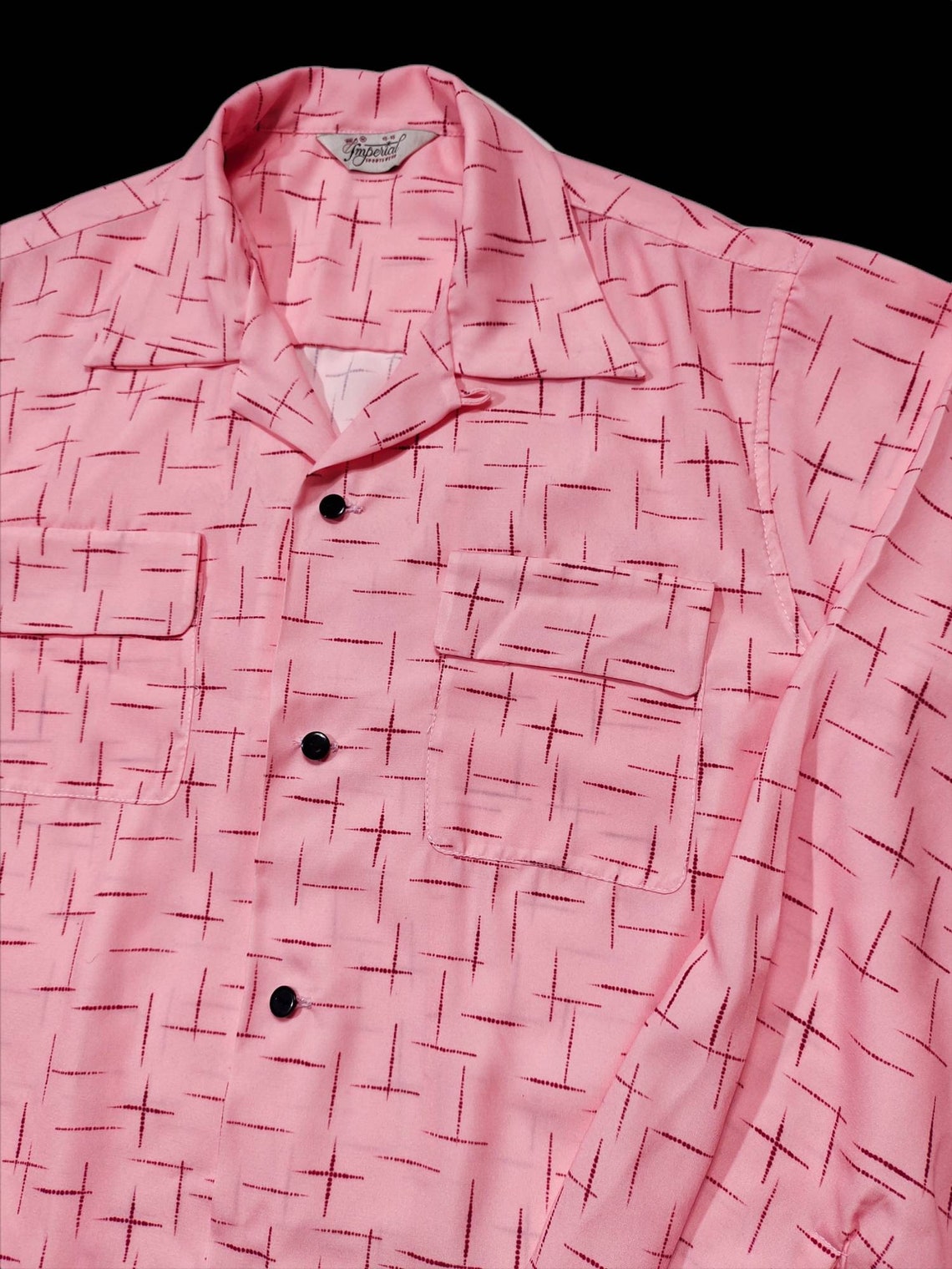Pink Flecks Loop Collar Shirts Imperial VLV - Etsy UK