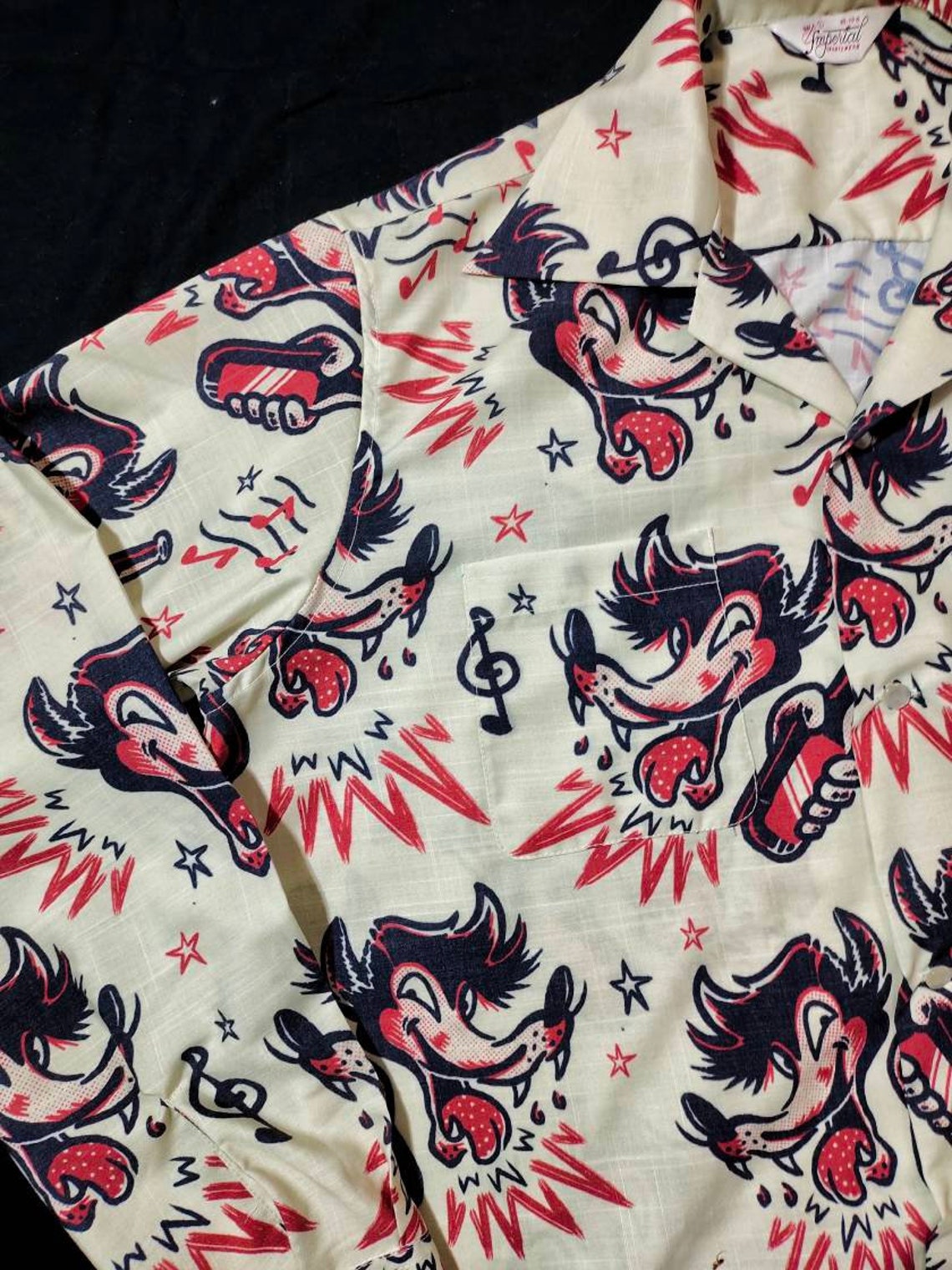 Big Bad Rusty Wolf Rockabilly Print Shirts Slub Fleck Various | Etsy