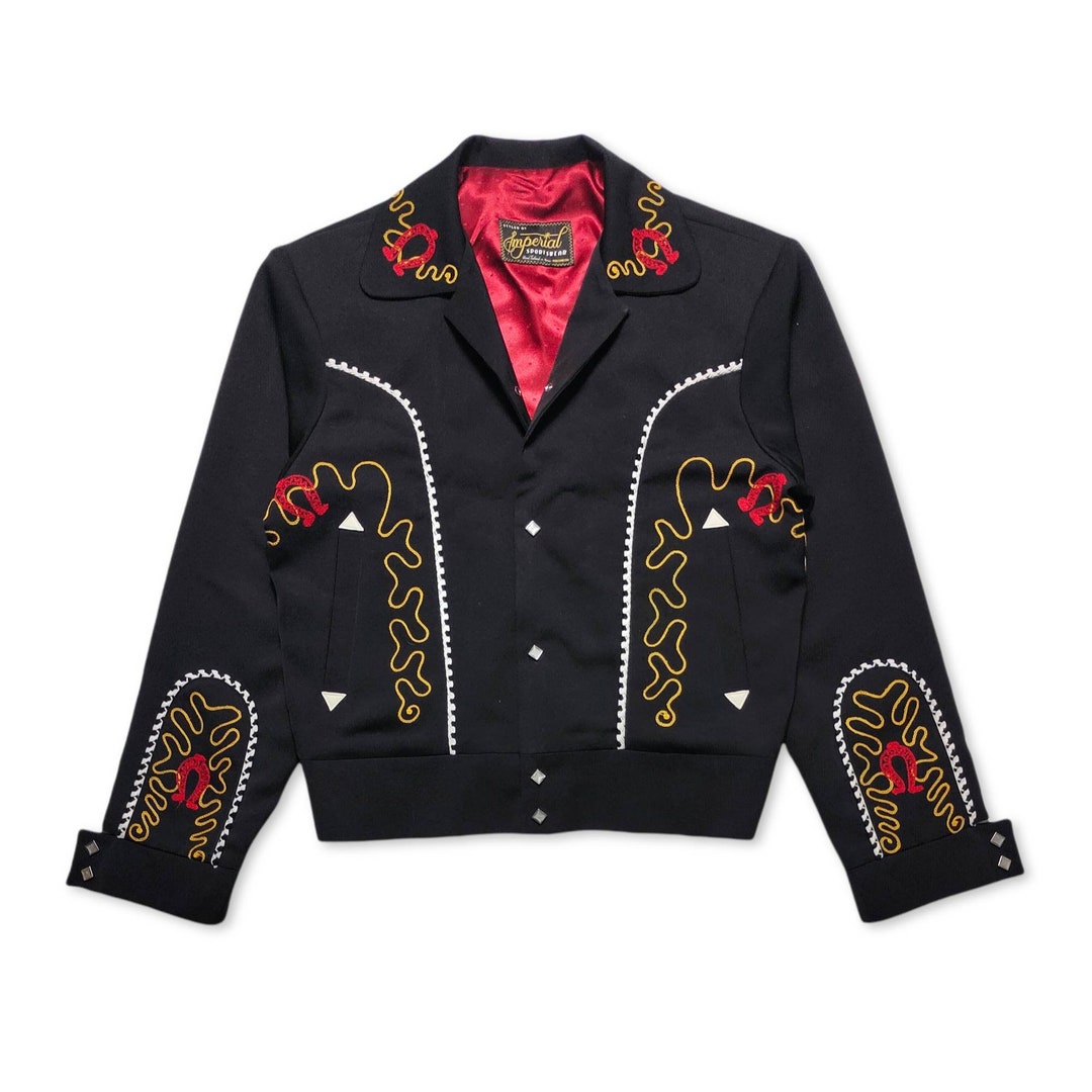 Killer Rockabilly Western Gab Jacket Embroidery Imperial - Etsy Denmark