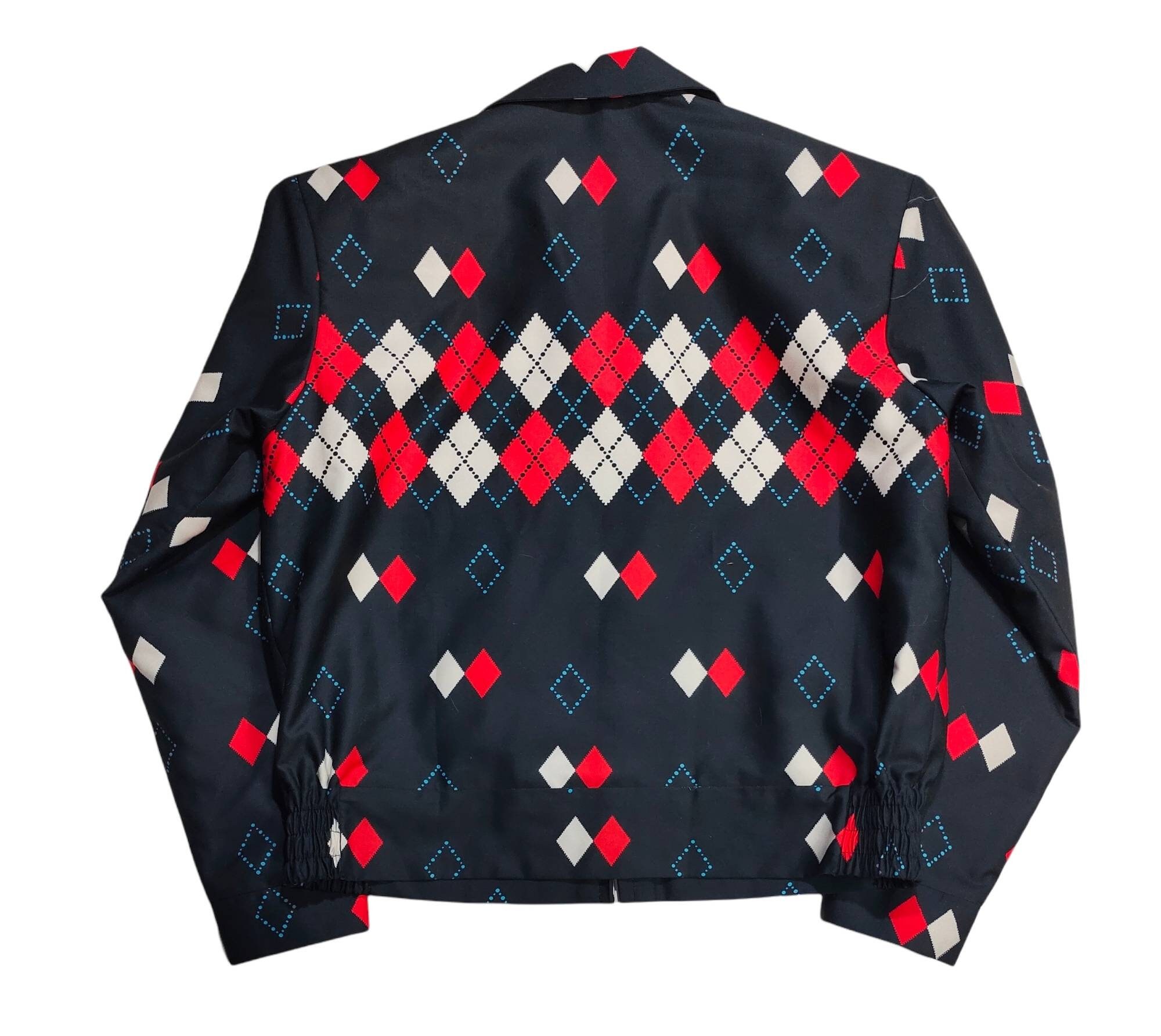 Rockabilly Argyle Jacket Black VLV