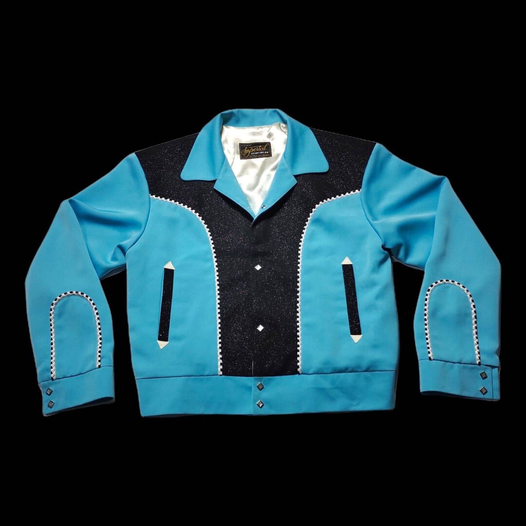 Killer Two Tone Baby Blue Rockabilly Western Gab Jacket - Etsy