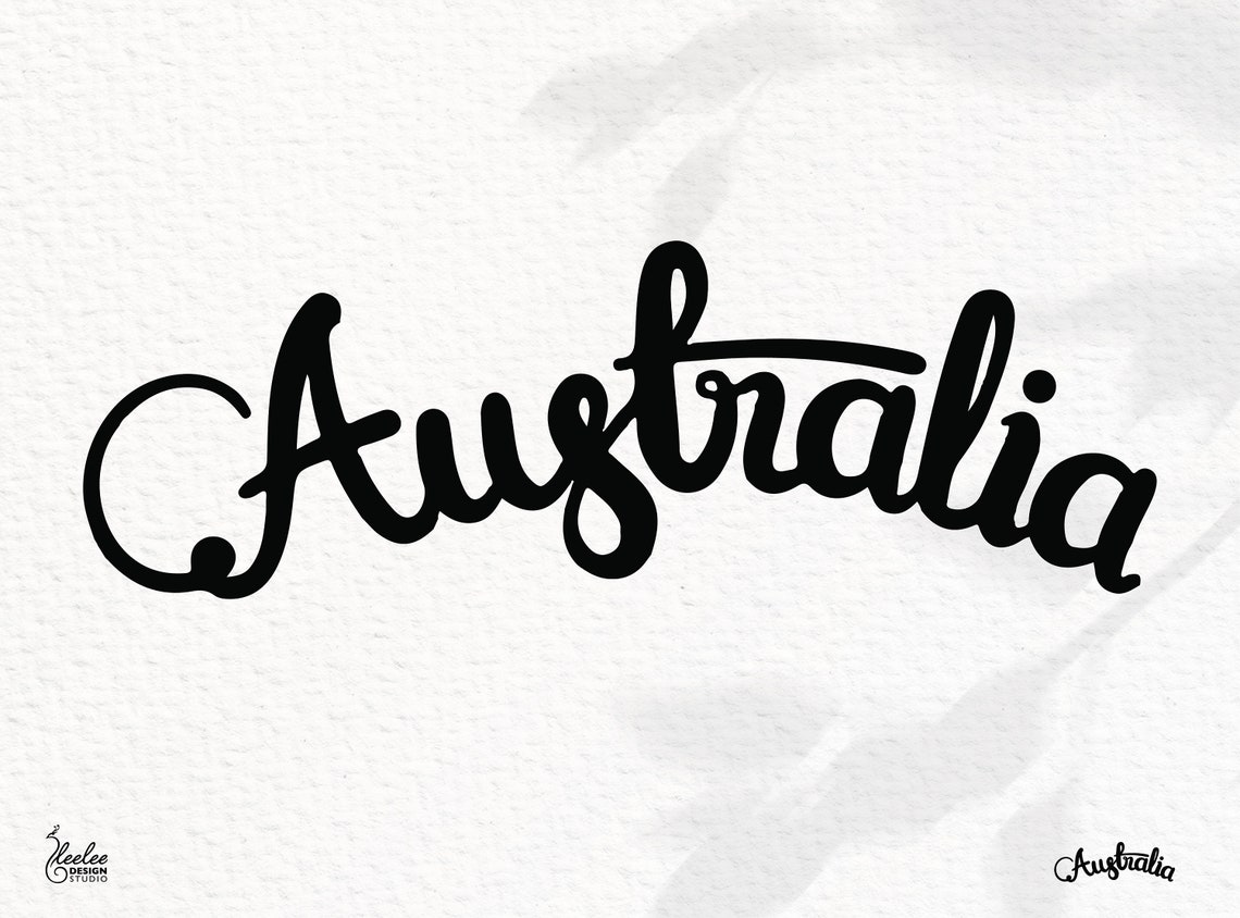 Australia Text SVG | Digital Download in Svg, Dxf, Png, Pdf | Australia ...