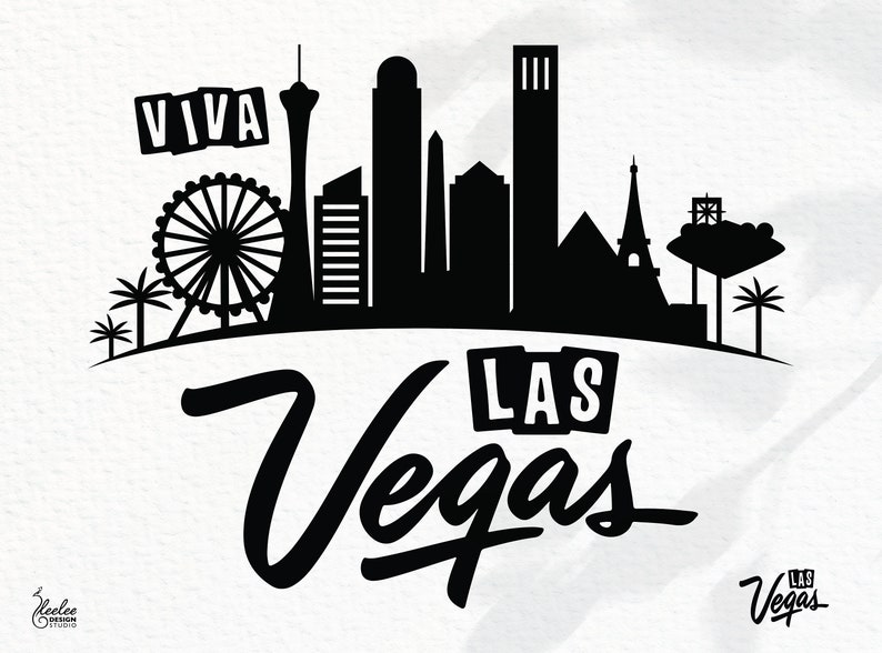 Las Vegas Text SVG | Digital Download in Svg, Dxf, Png, Pdf | Las Vegas ...
