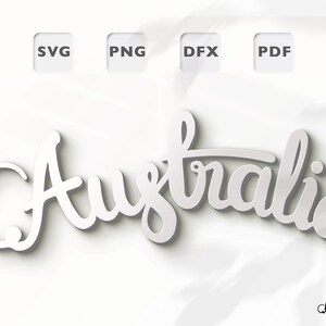 Australia Text SVG | Digital Download in Svg, Dxf, Png, Pdf | Australia ...