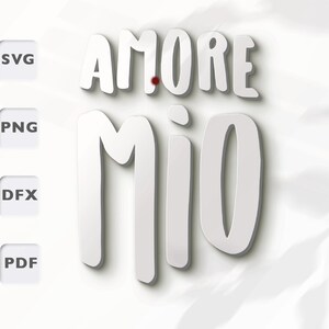 Amore Mio SVG | Italia Typography | Italy Travel Mark | Digital ...