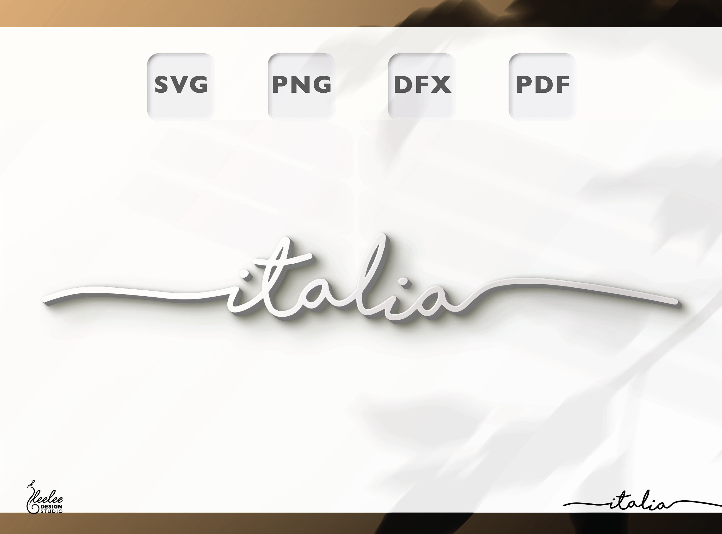 Italy Text SVG | Italia Script | Digital Download in Svg, Dxf, Png, Pdf ...