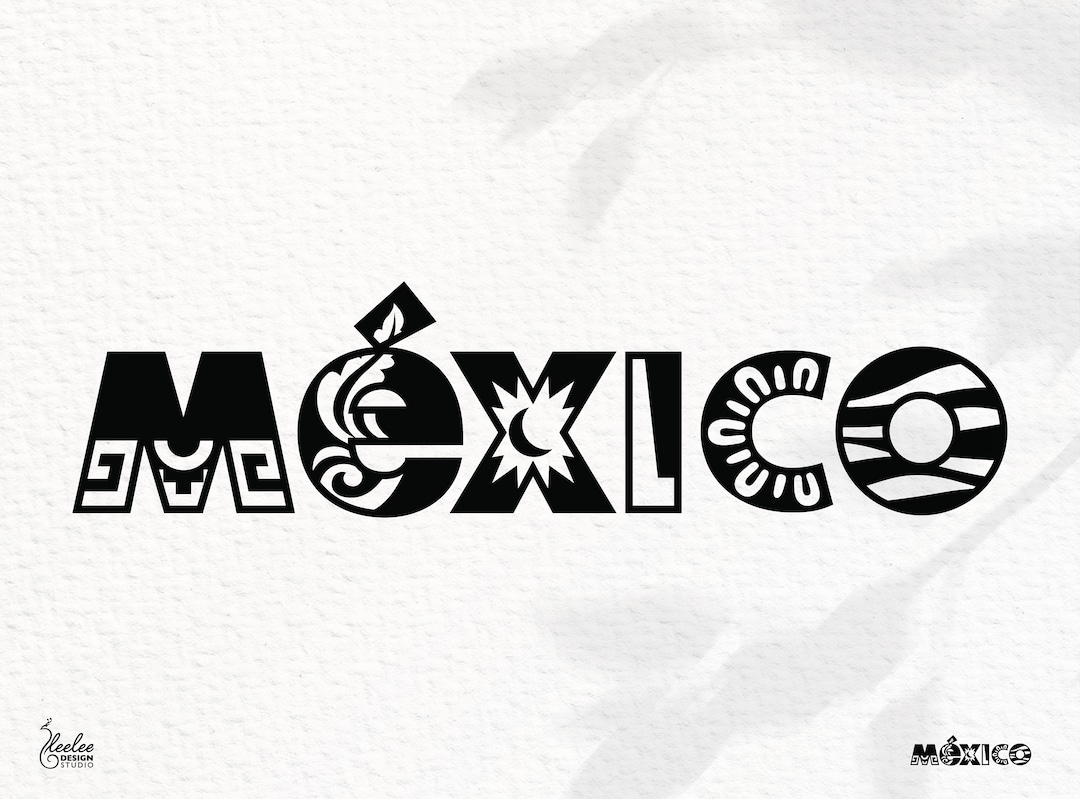 Mexico Text SVG | Digital Download in Svg, Dxf, Png, Pdf | Mexico ...