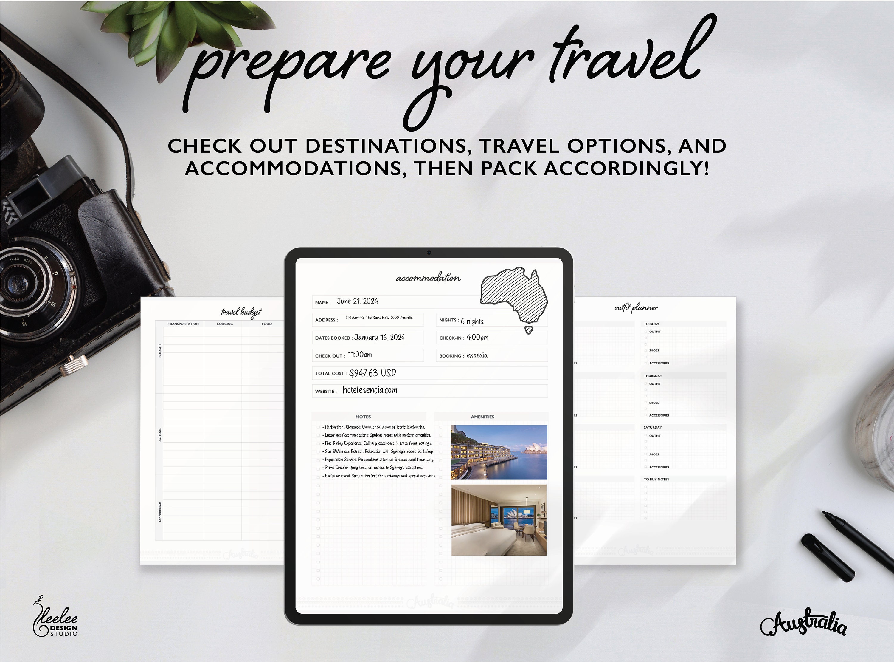 Travel Itinerary | Australia Travel Planner | Printable Travel Guide ...