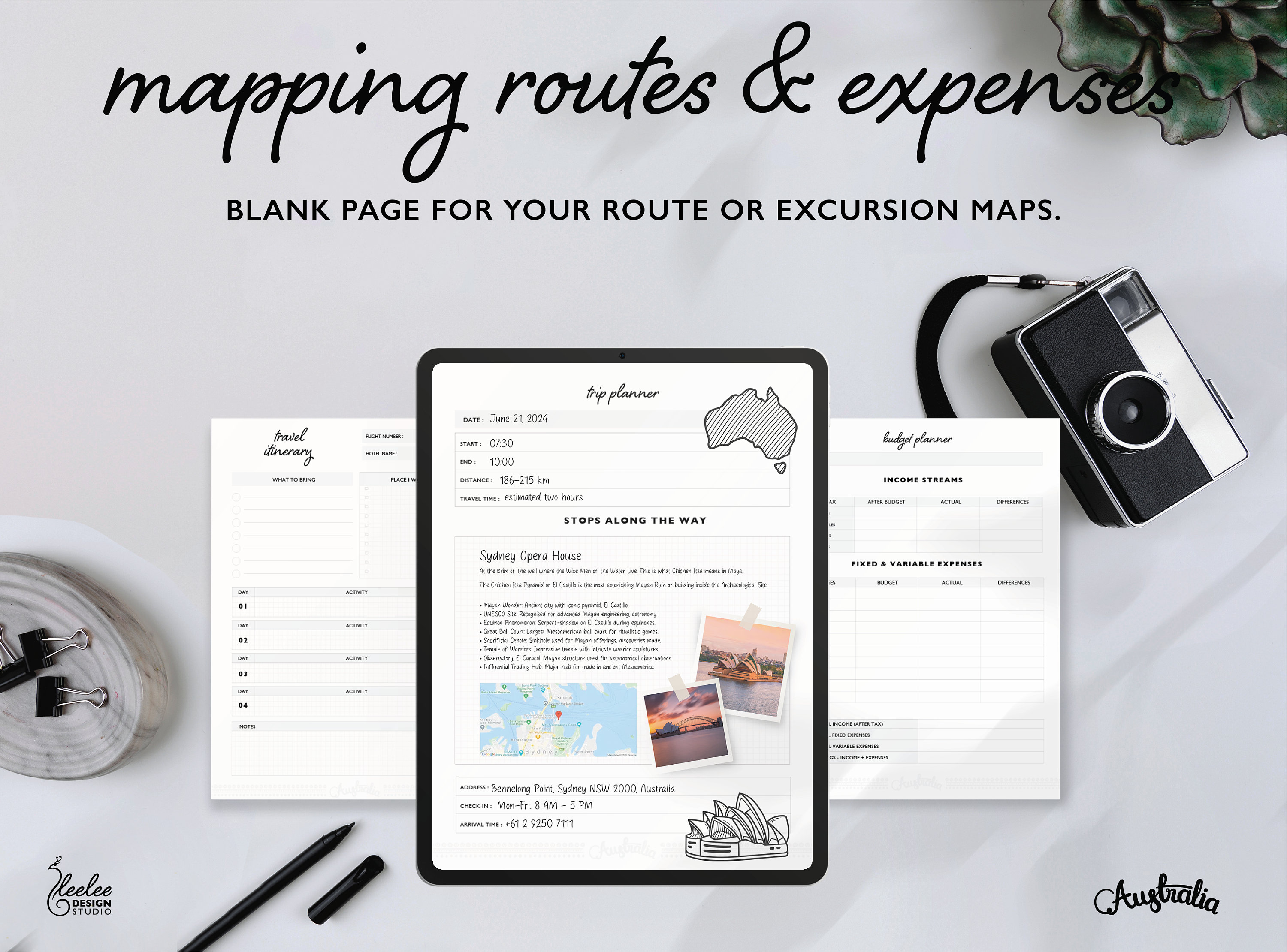 Travel Itinerary | Australia Travel Planner | Printable Travel Guide ...