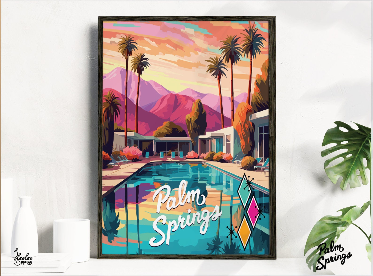 Palm Springs Print Palm Springs Poster Palm Springs Wall Art Palm ...