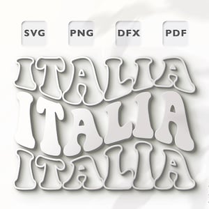 Italia Text SVG | Italia Retro Digital Download in Svg, Dxf, Png, Pdf ...