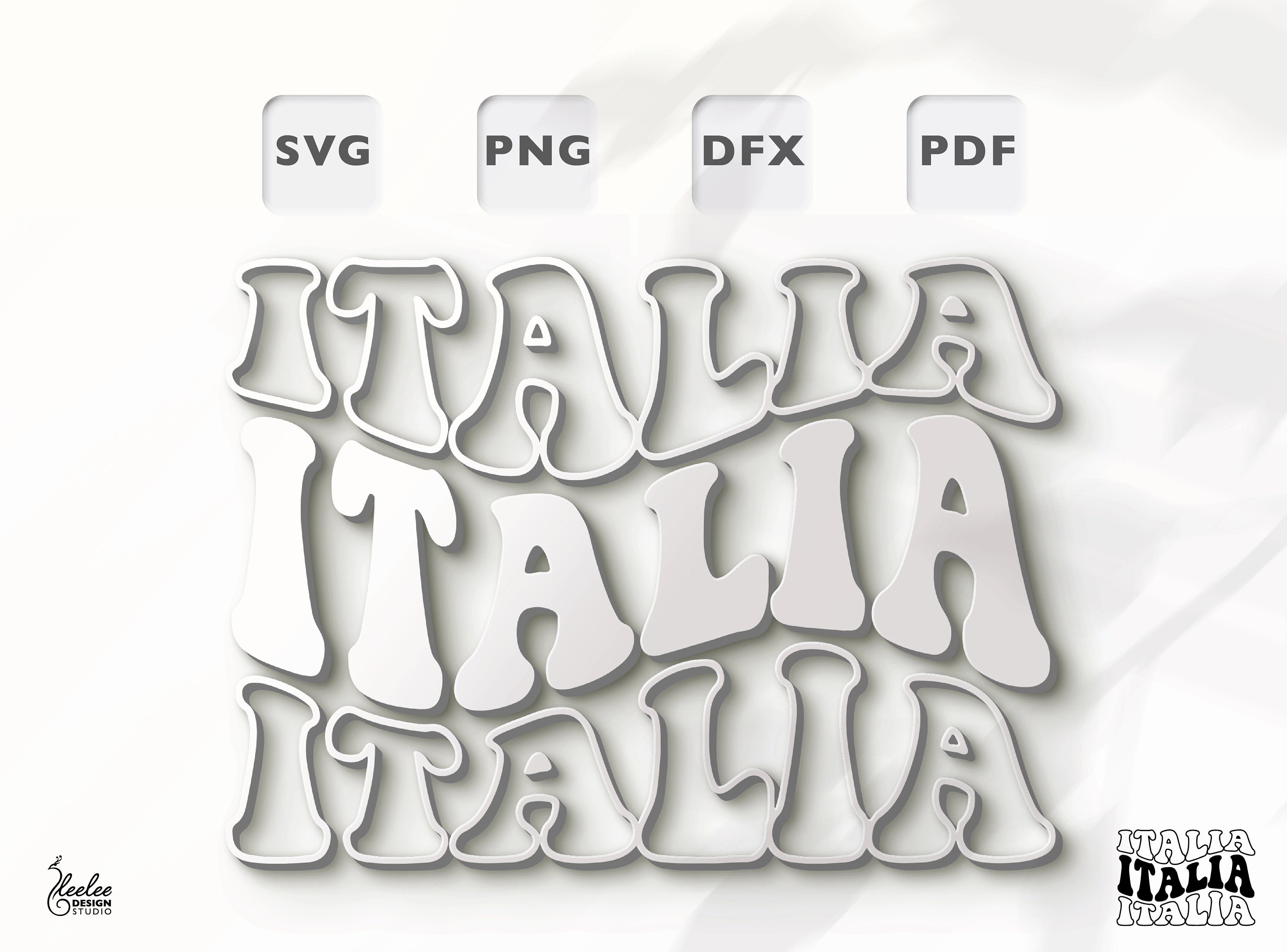 Italia Text SVG | Italia Retro Digital Download in Svg, Dxf, Png, Pdf ...