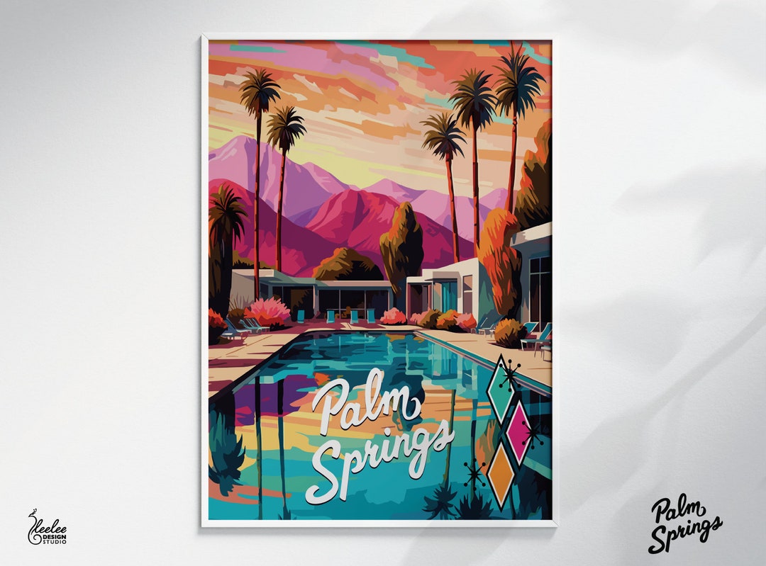 Palm Springs Print Palm Springs Poster Palm Springs Wall Art Palm ...