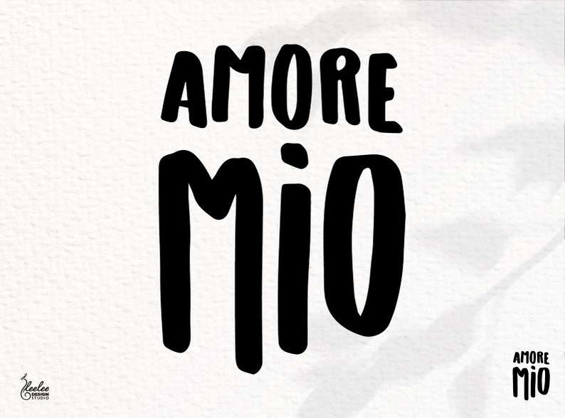 Amore Mio SVG | Italia Typography | Italy Travel Mark | Digital ...