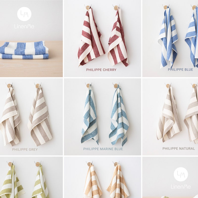 Striped Tea Towels - Etsy