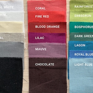 Herringbone Linen Fabric by the Yard or Meter. Width 150cm / 59 ...