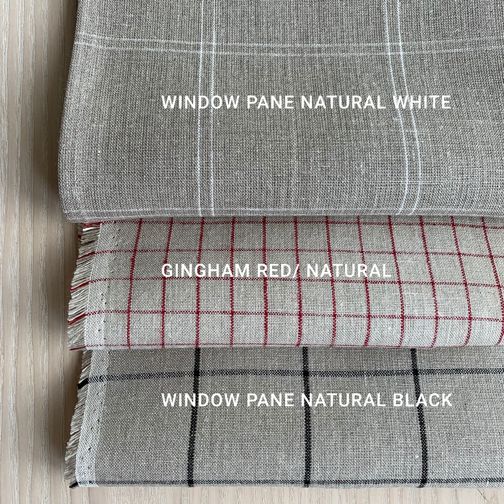 Window Pane Natural White Linen Fabric by the Yard or Meter. - Etsy