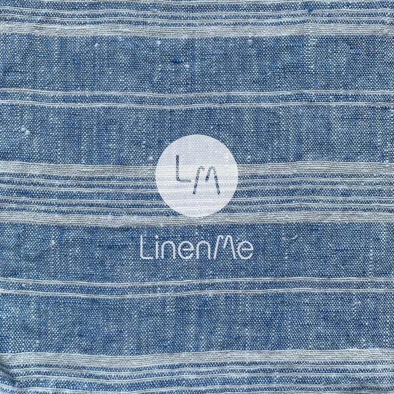 Blue Linen Fabric - Etsy