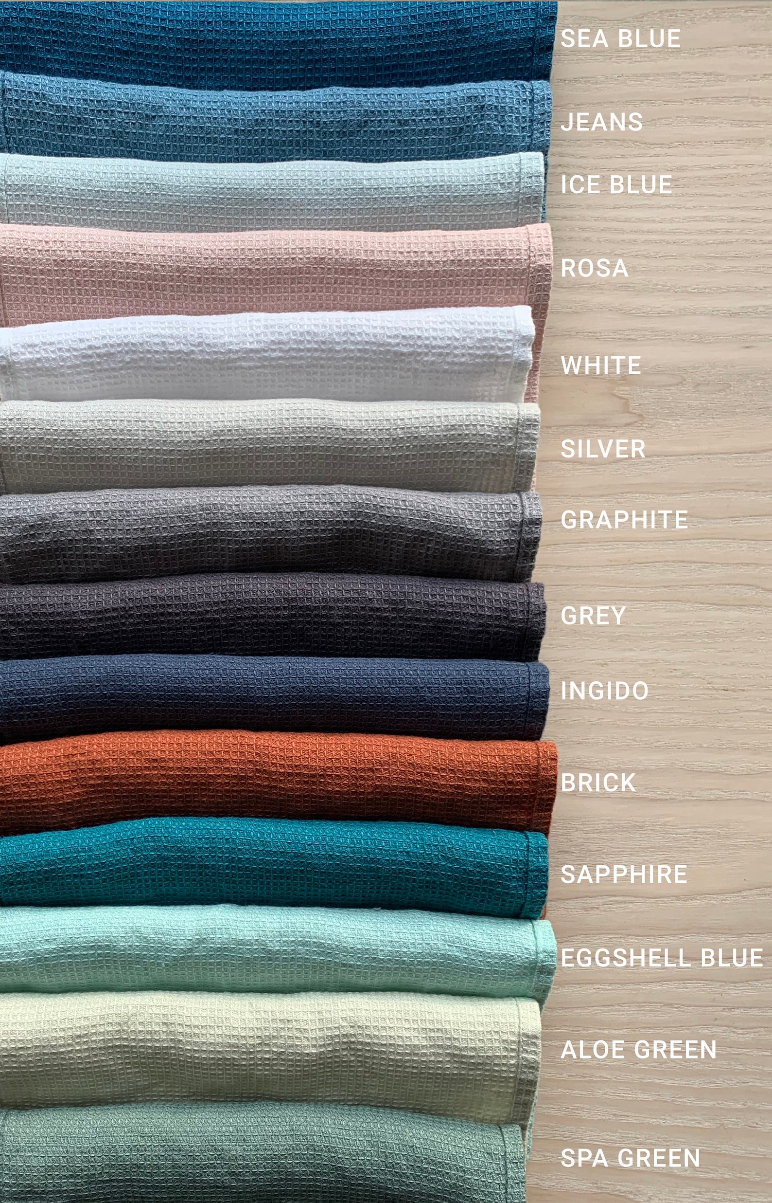 Linen Waffle Towels Brick, Rust: Towel Set, Bath Towel, Body Linen ...
