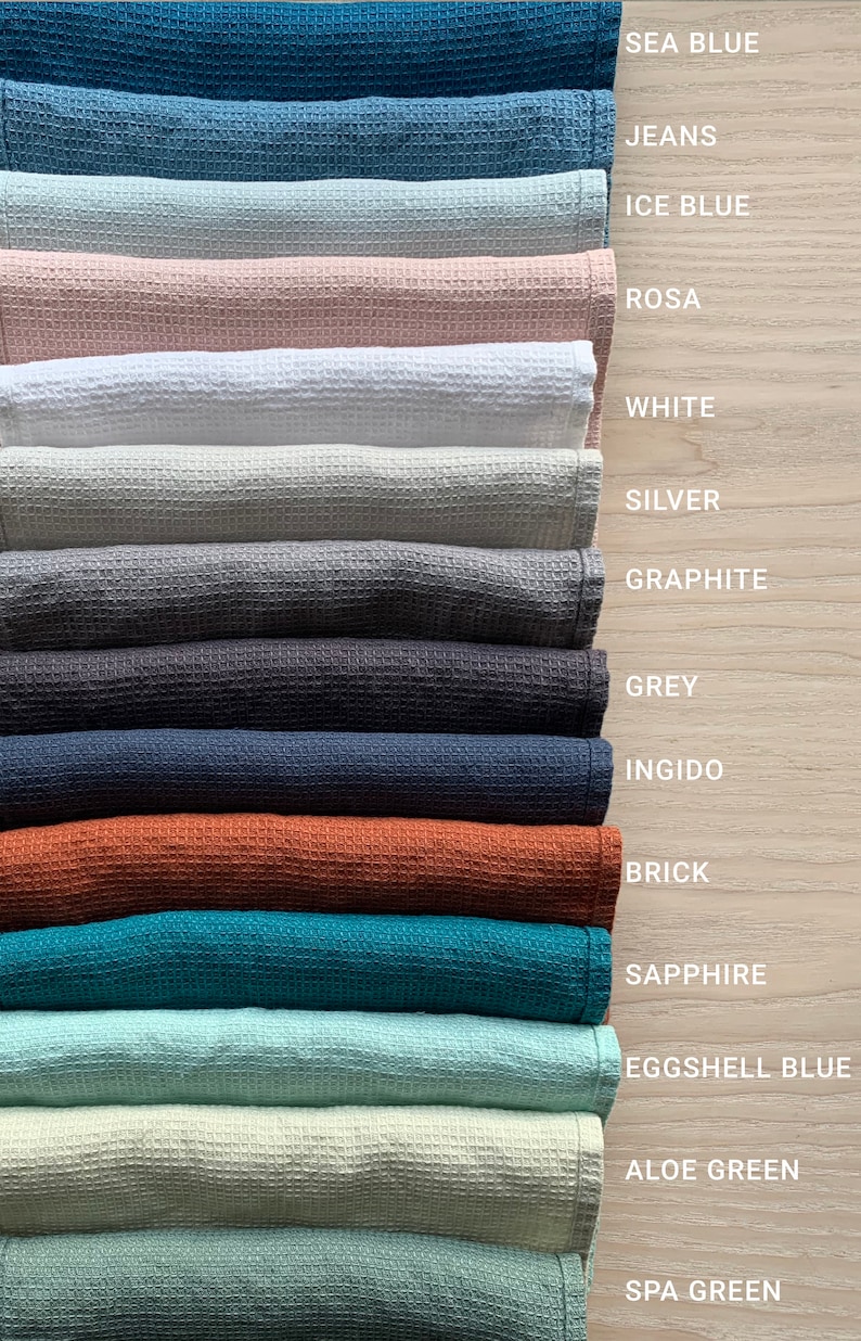 Linen Waffle Towels Brick, Rust: Towel Set, Bath Towel, Body Linen ...