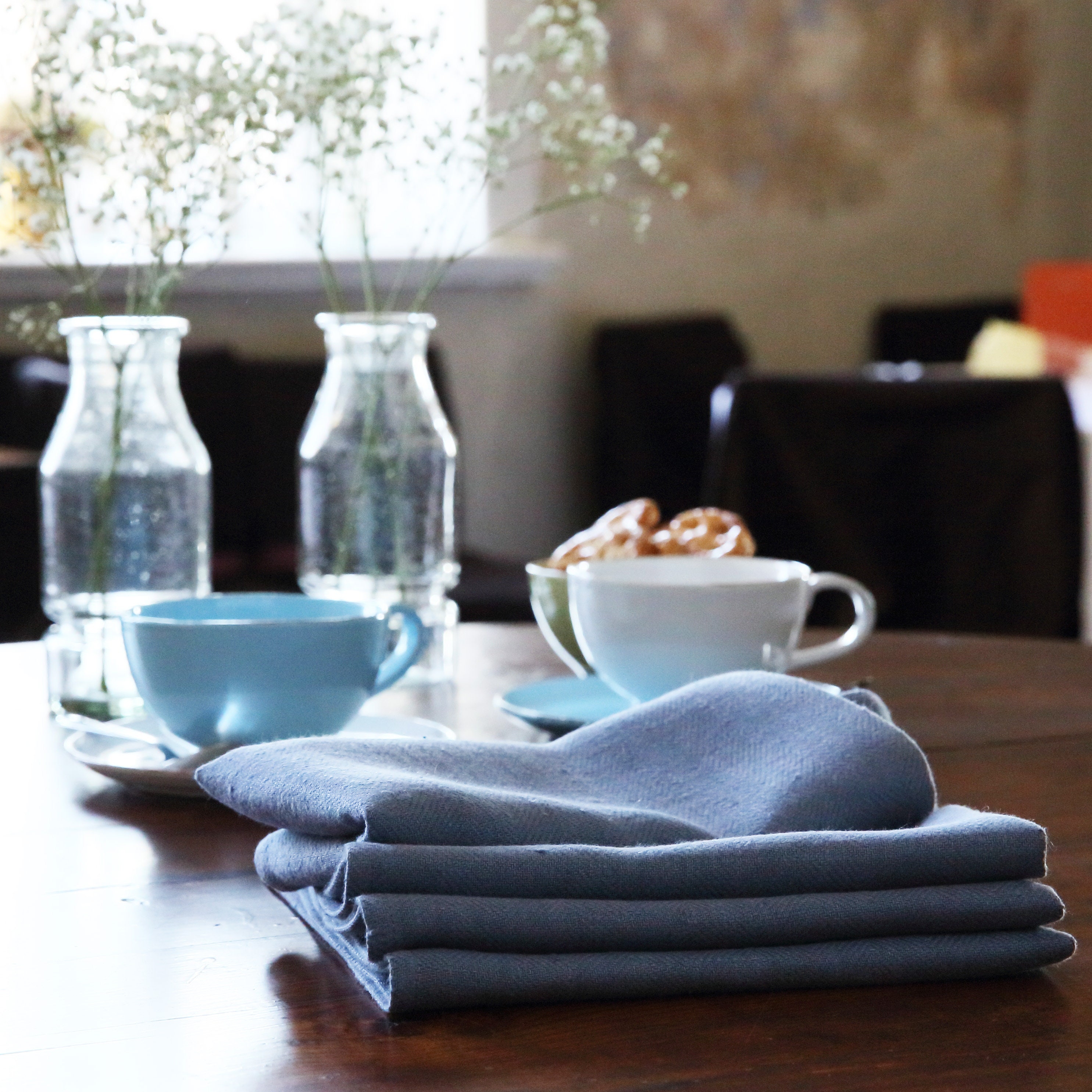 Washed Linen Napkins in Various Colors. Herringbone Weave - Etsy UK