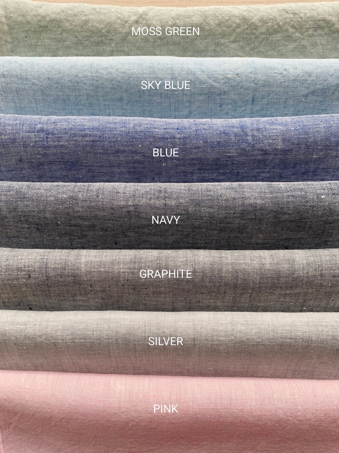 Washed Melange Linen Fabric by the Yard or Meter Various | Etsy