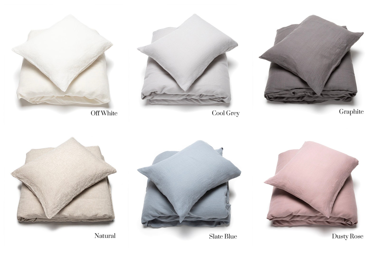 Linen Bedding Set in Various Colors. Washed Linen Duvet Cover | Etsy