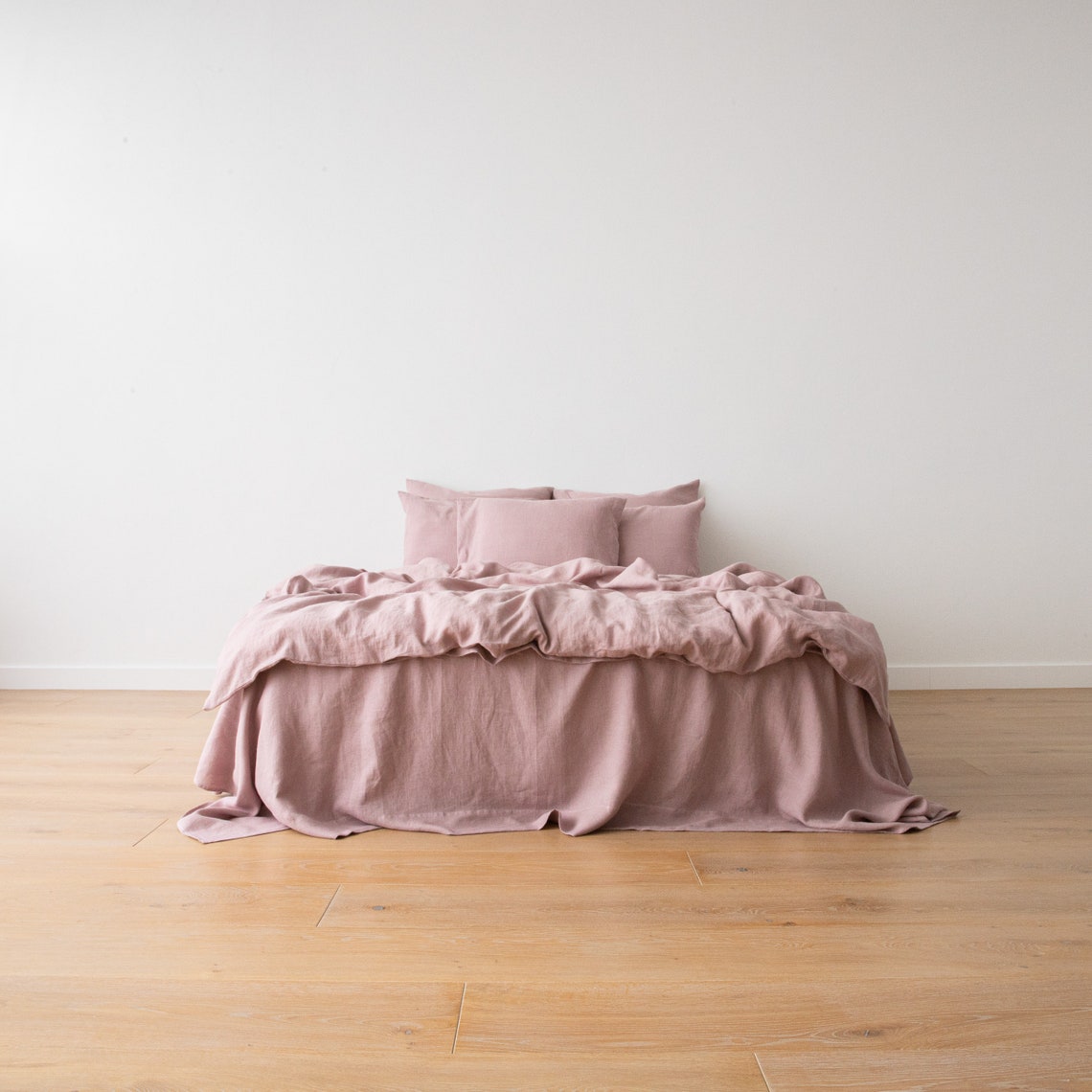 Washed Linen Duvet Cover Dusty Rose * Queen, King and Other Sizes ...