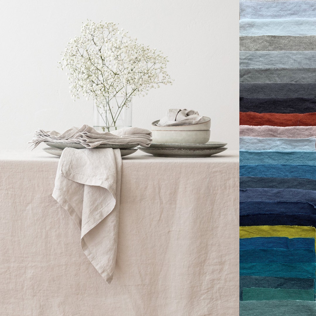 Stone Washed Linen Napkins in Various Colours. Large Size Linen Napkin ...
