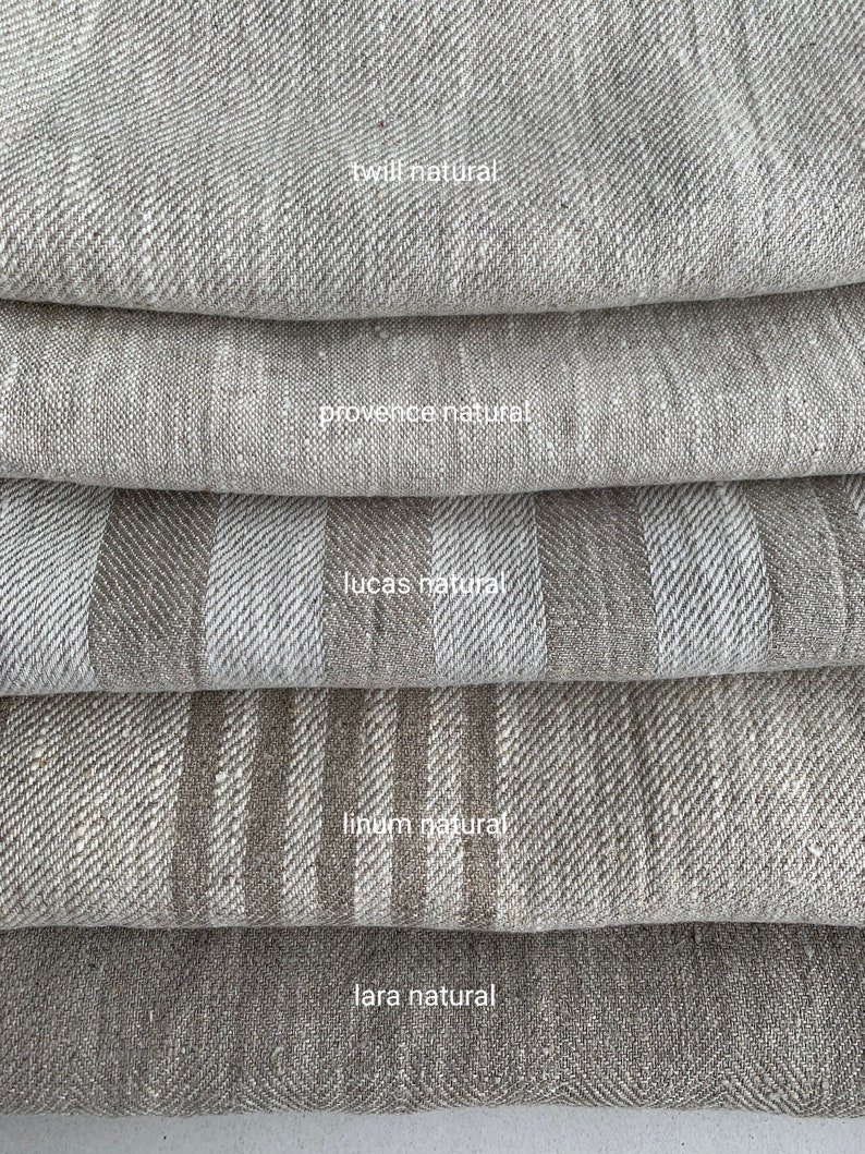 Striped Plain Herringbone Linen fabric by the yard or meter | Etsy