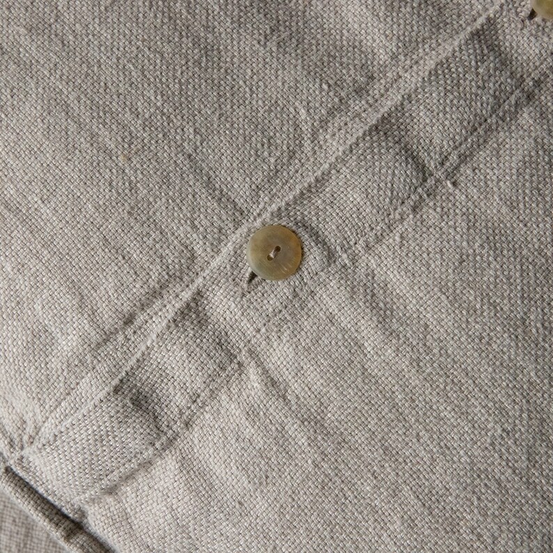 Washed Linen pillow case with buttons Various colors. | Etsy