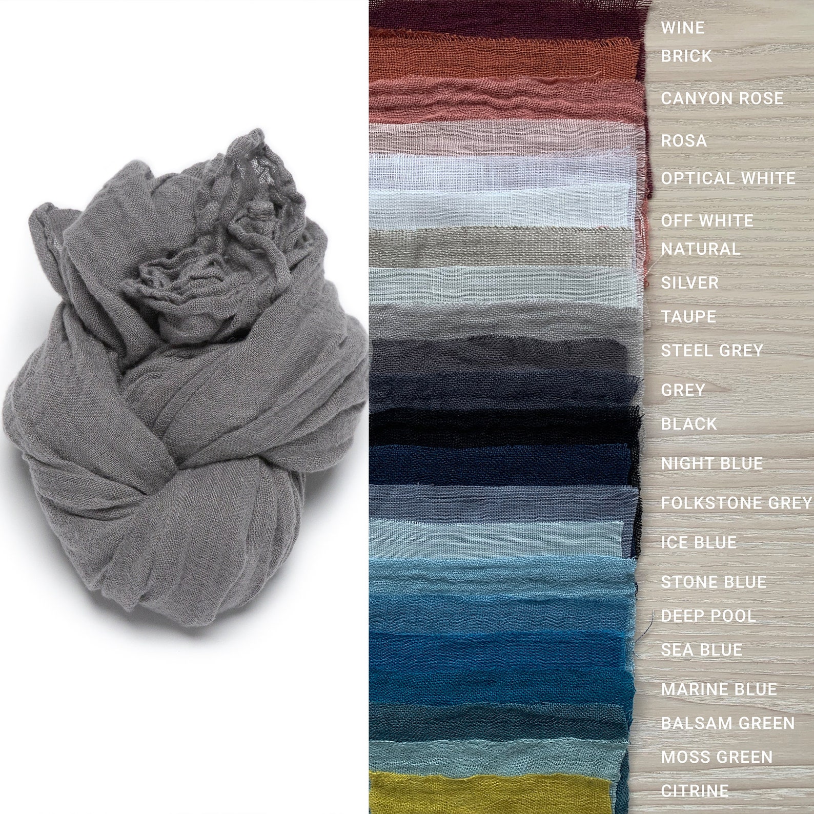 Washed Linen Summer Scarf. Softened Linen Scarves in 27 - Etsy